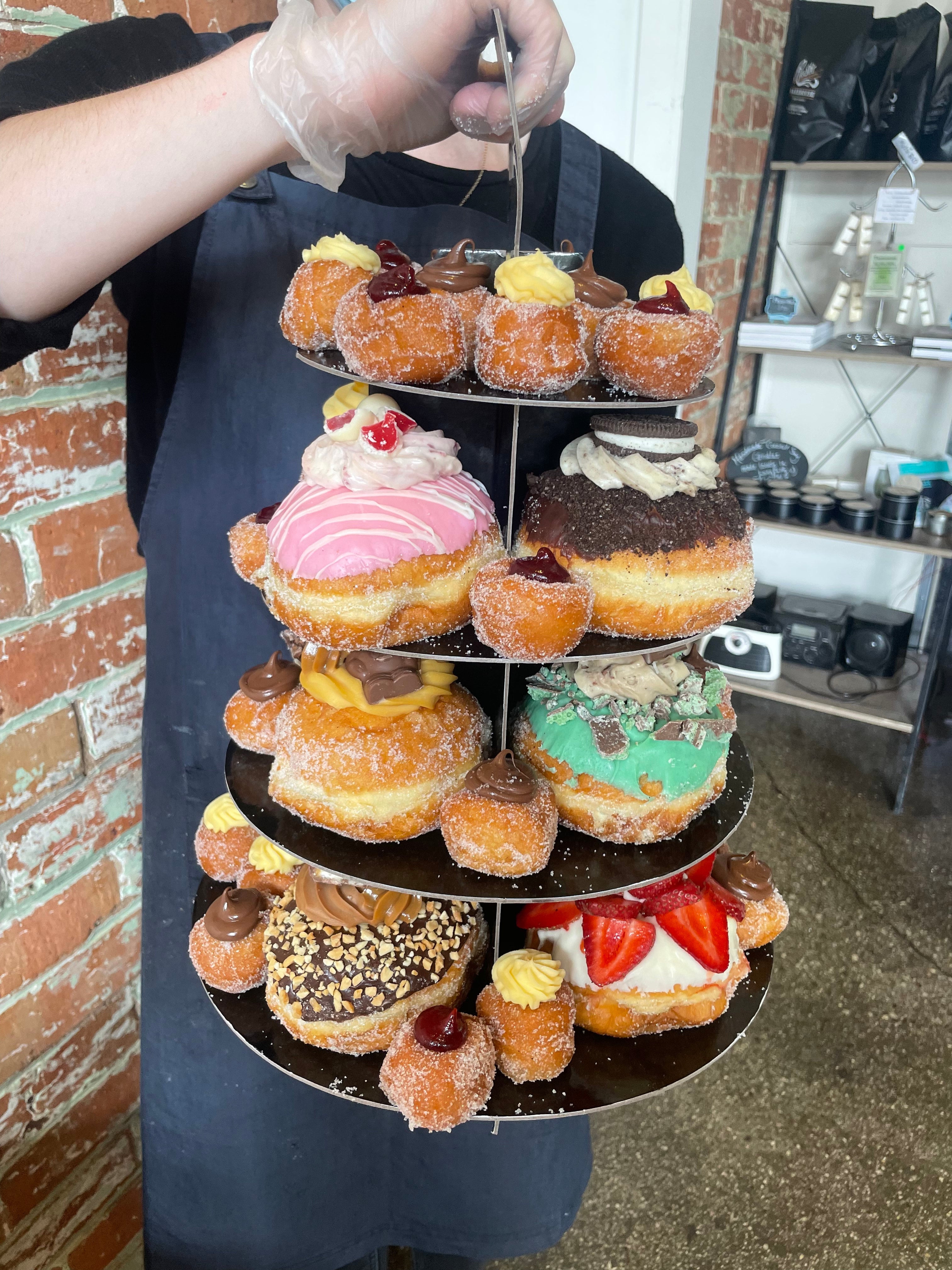 Gourmet Doughnut Tower - Black | Rustic Bakehouse